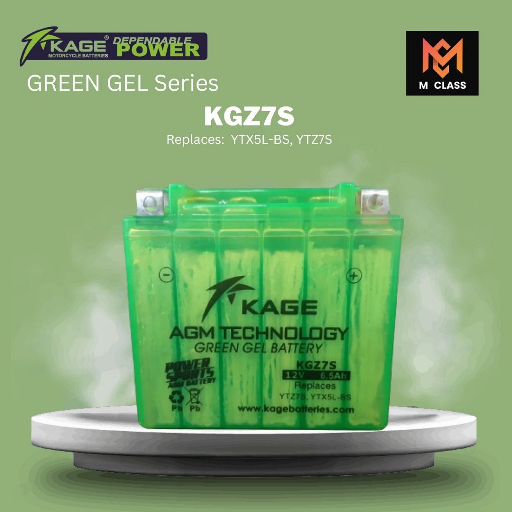 KAGE KGZ7S GREEN GEL BATTERY FOR CLICK; XR150; RAIDER 150fi; NOEMAX ...