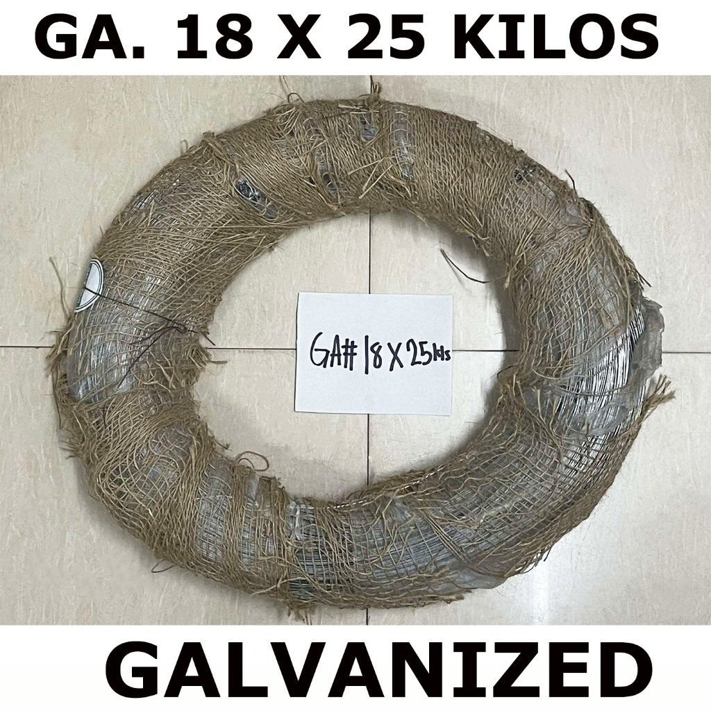 GI TIE WIRE GAUGE 18 X 25 KILOS GALVANIZED IRON ...
