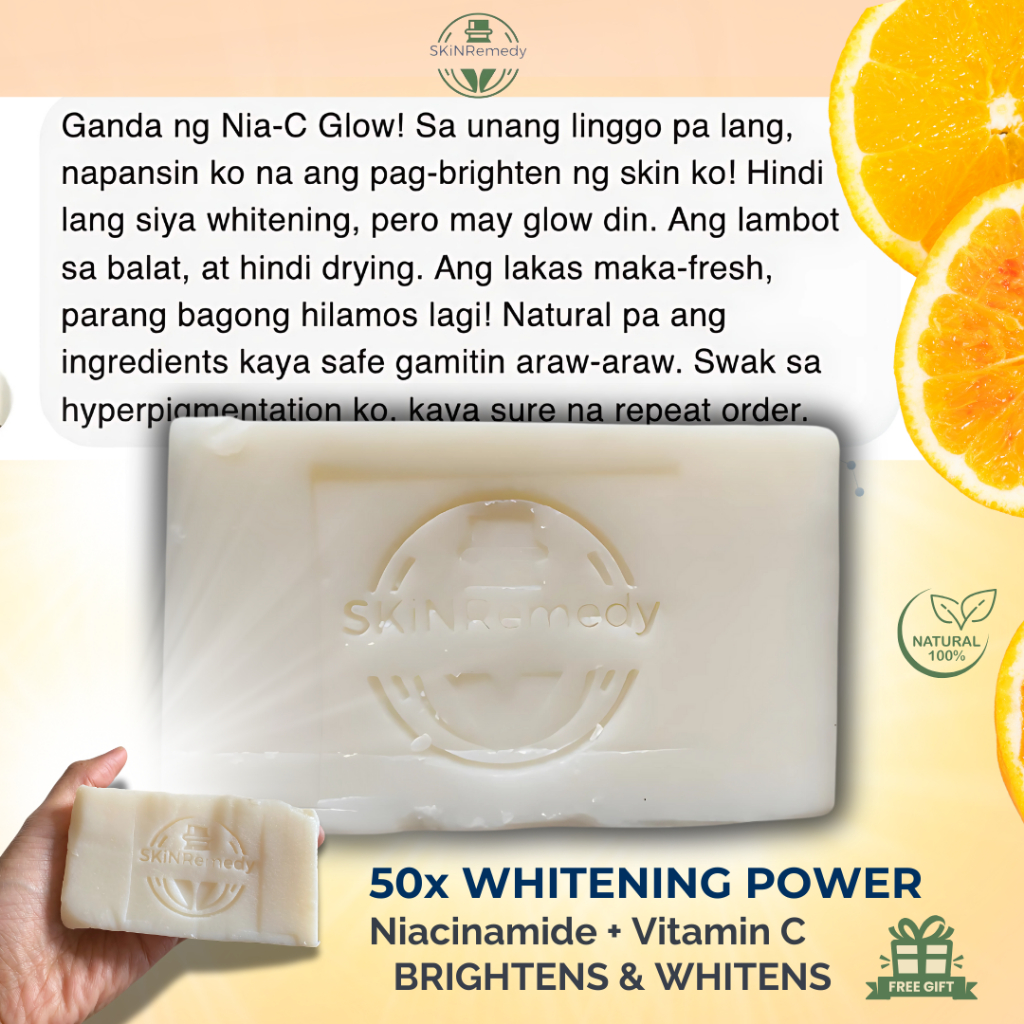 Nia-C Glow Niacinamide Soap 10x Whitening | For Men & Women | Vitamin C ...