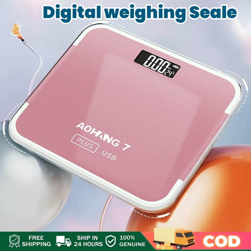 Digital weighing scale scale USB rechargeable fat body fat LED bathroom ...