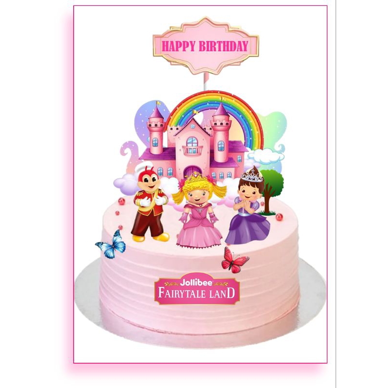JOLLIBEE FAIRYLAND Cake and Cupcake Topper (MACHINE CUT WATERPROOF ...