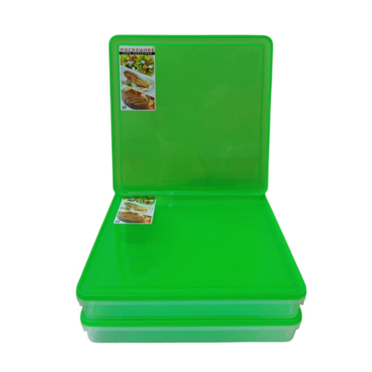 Macroware/Ezi Square Graham/FuhoBar| 2-Container|Transparent Tupperware ...