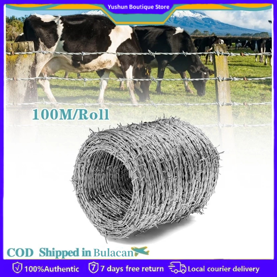 50M/100M/200M Iron Barbed Wire Roll Fence Barbed Wire Anti-climb ...