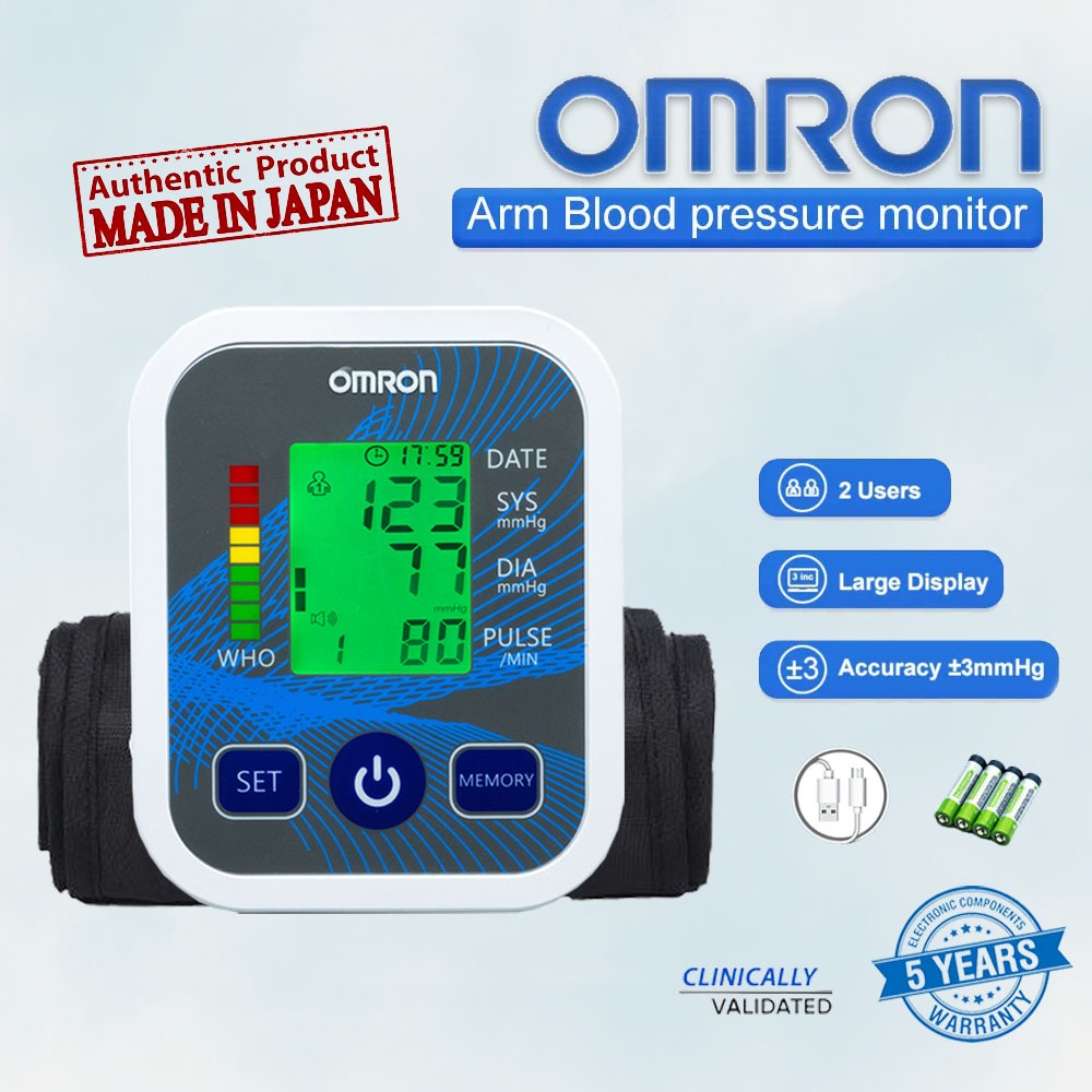 OMRON Blood Pressur Digital Monitor Medical Sphygmomanometer Rechargeable Voice Bp Monitor ...