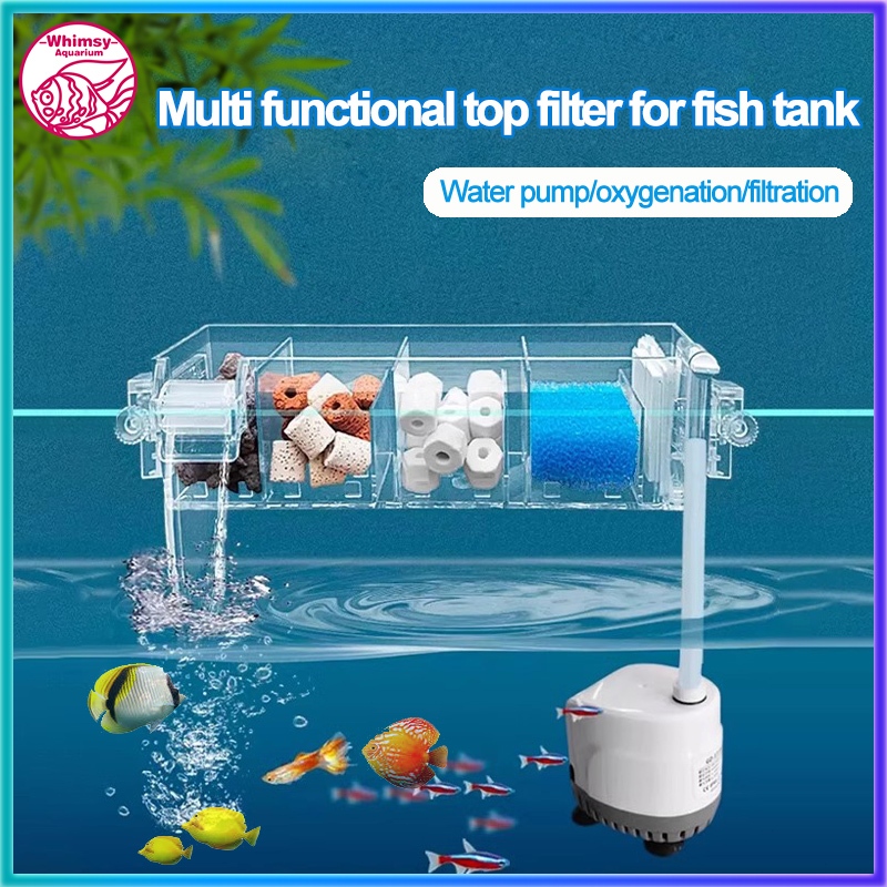Aquarium filter Complete set submersible water pump sponge filter for ...