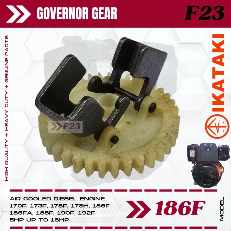 Governor Gear 170F, 178F, 178H, 186F, 186FA, 188F, 190F, 192F 5HP up to ...