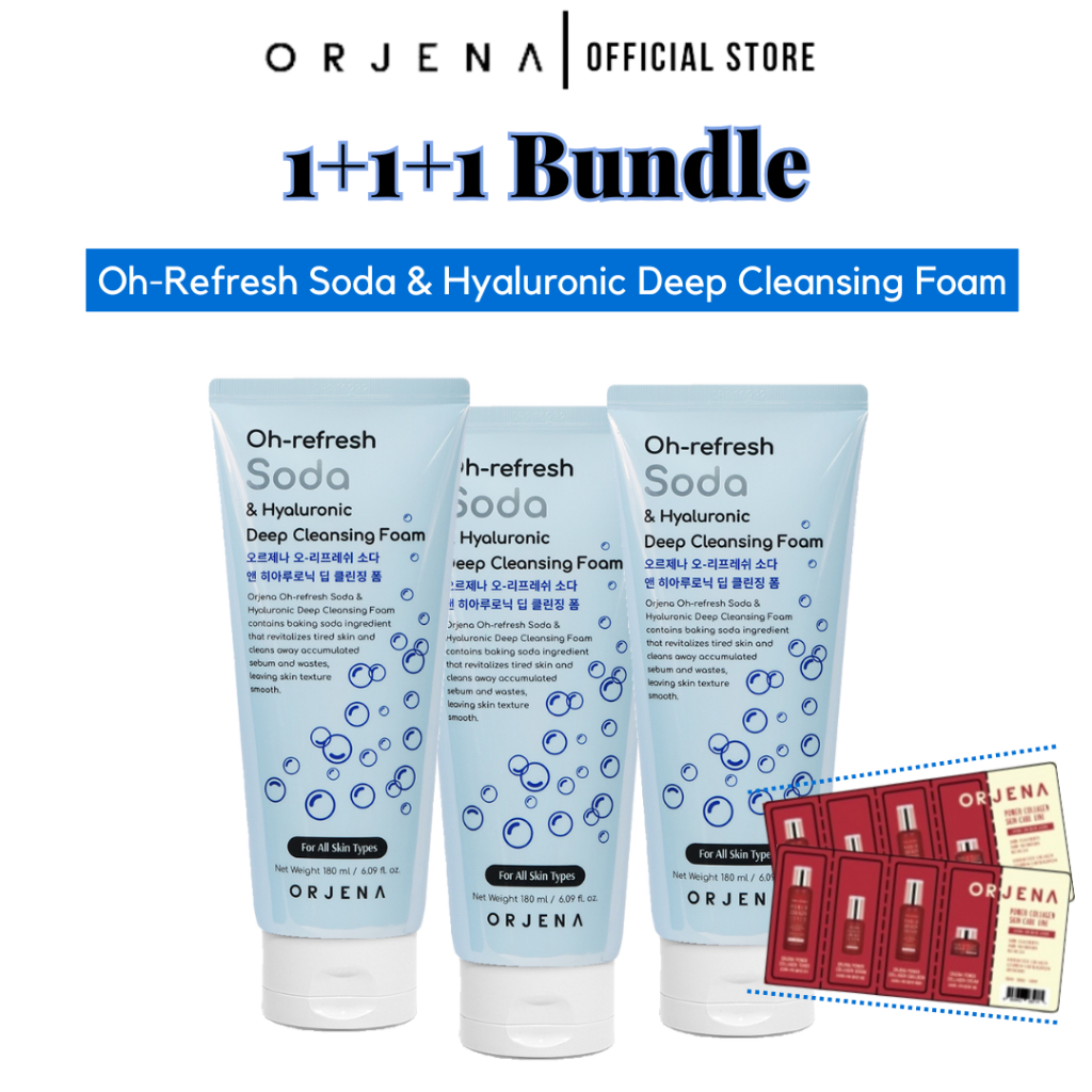 Orjena Oh-Refresh Soda & Hyaluronic Deep Cleansing Foam Bundle Of 3 ...
