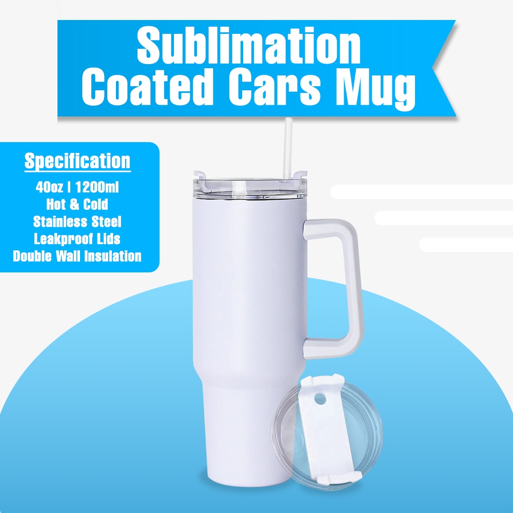 Sublimation Coated Cars Mug 40oz / 1200ml White | Shopee Philippines