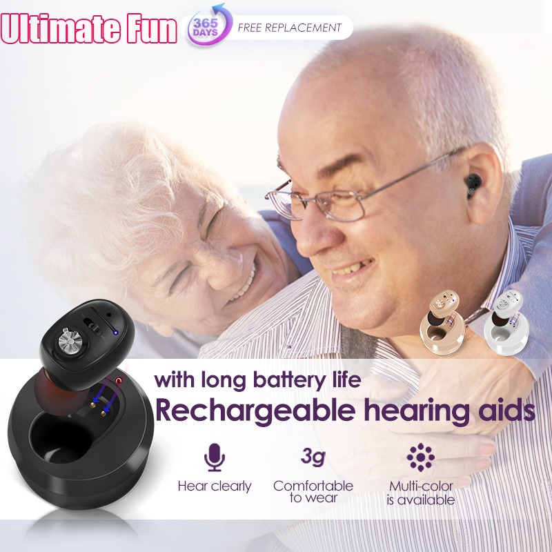 Hearing Aid Mini Rechargeable Digital Hearing Amplifier Audiphone ...