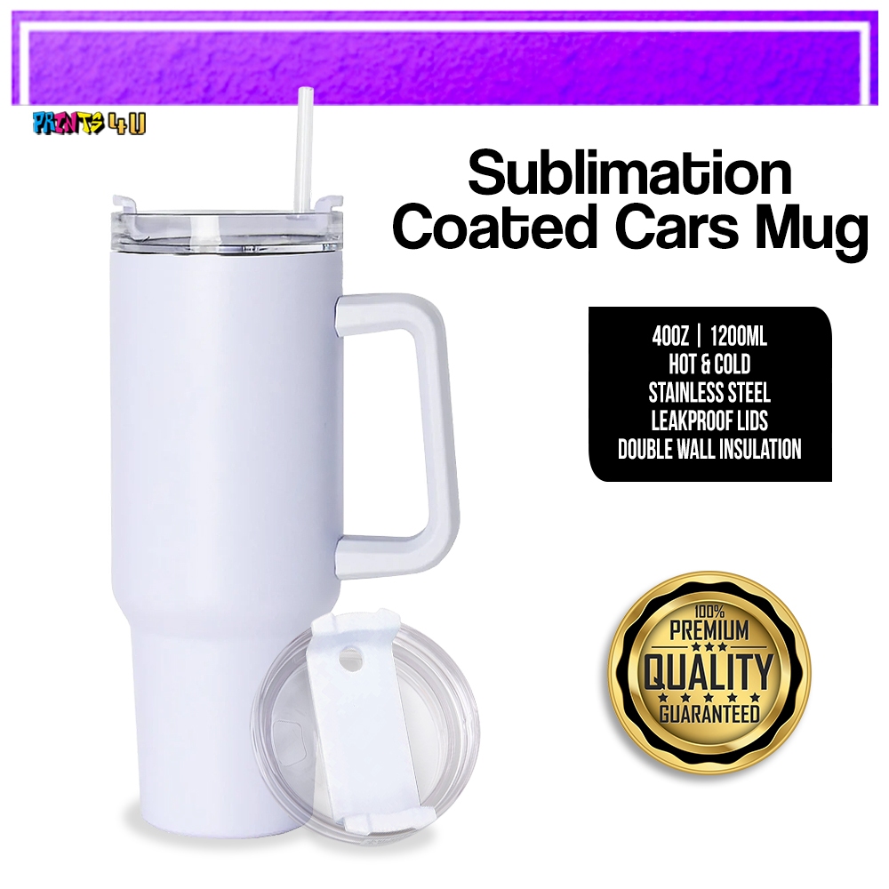 Sublimation Coated Cars Mug 40oz / 1200ml Stainless Steel with Double ...
