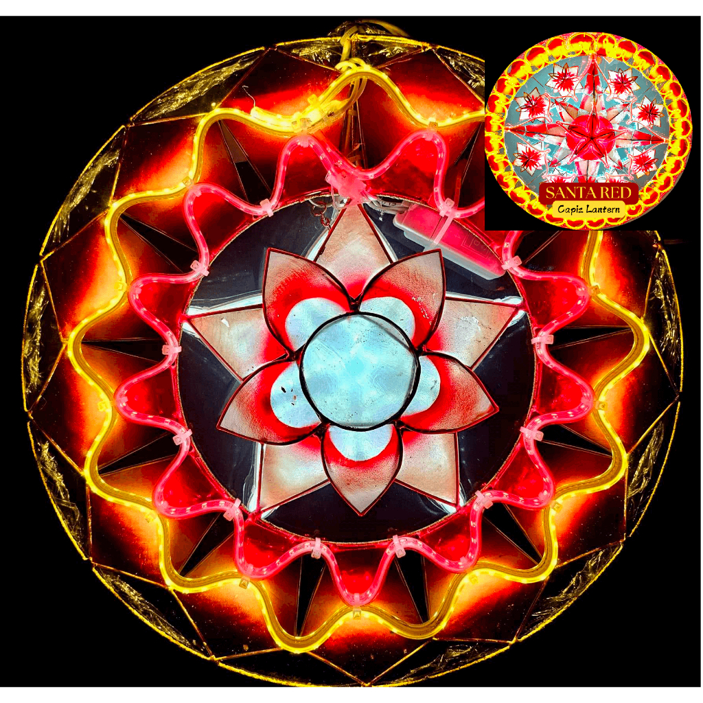 EXCLUSIVE Design MINI SANTA RED Terno Pampanga 14-in Capiz Parol ...