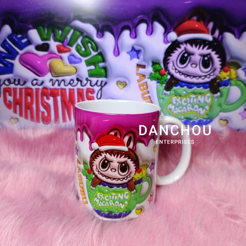 LABUBU CHRISTMAS MUG (embossed design) | Shopee Philippines