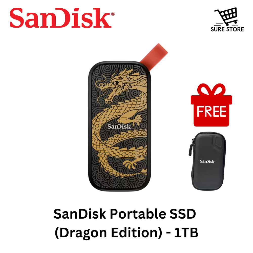 SanDisk Portable SSD (Dragon Edition) - 1TB SDSSDE30-1T00-GD25 | Shopee ...