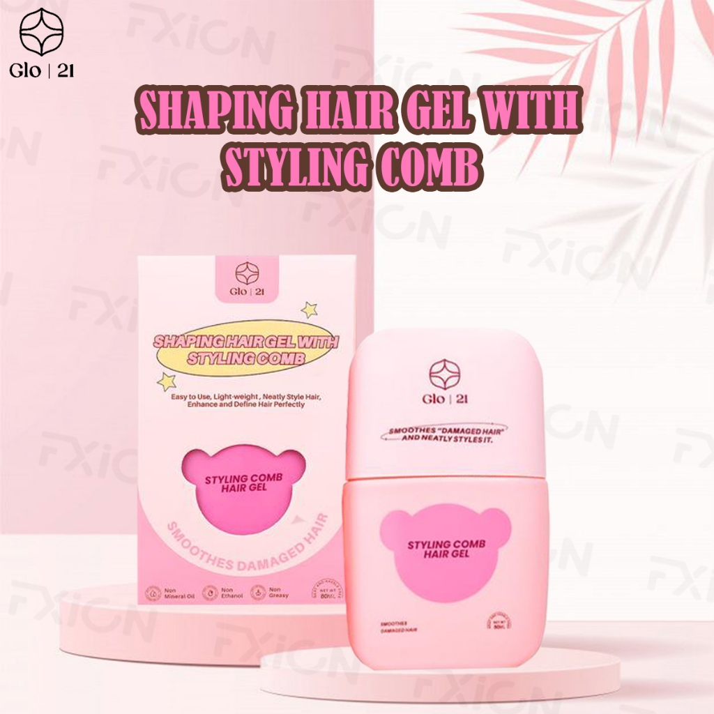 GLO21 Shaping Hair Gel with Styling Comb - Suitable for men, women, and ...