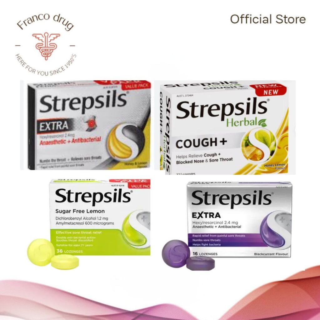 Strepsils [Anaesthetic + Antibacterial, Herbal Cough, Sugar free] - 32 ...