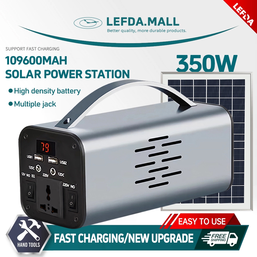 Portable Sola Power Station 350W/220V Super Fast Charging 109600mAh Big ...