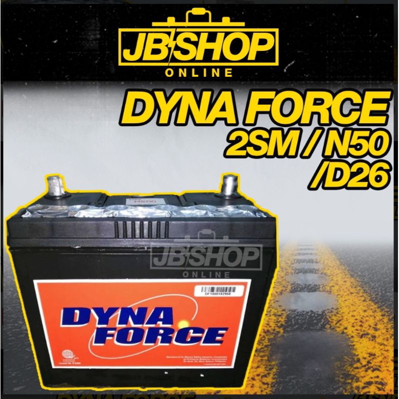 2SM / N50 /D26 DYNA FORCE Low Maintenance Batteries (WITHOUT SOLUTION) | Shopee Philippines