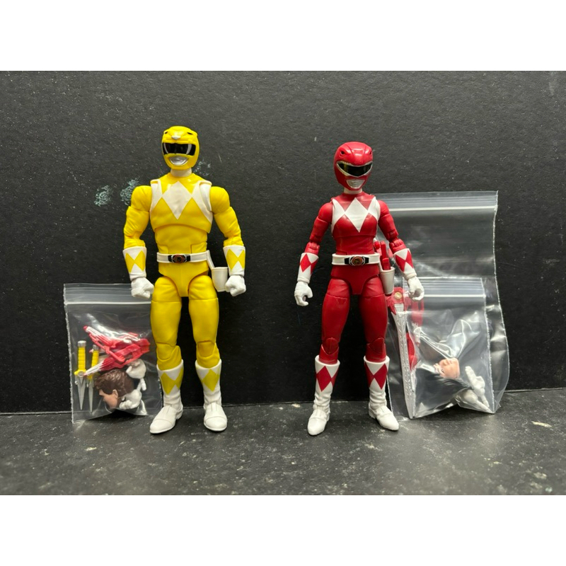 Power Rangers Red Ranger and Yellow Ranger Jason and Trini "Swap" Set ...