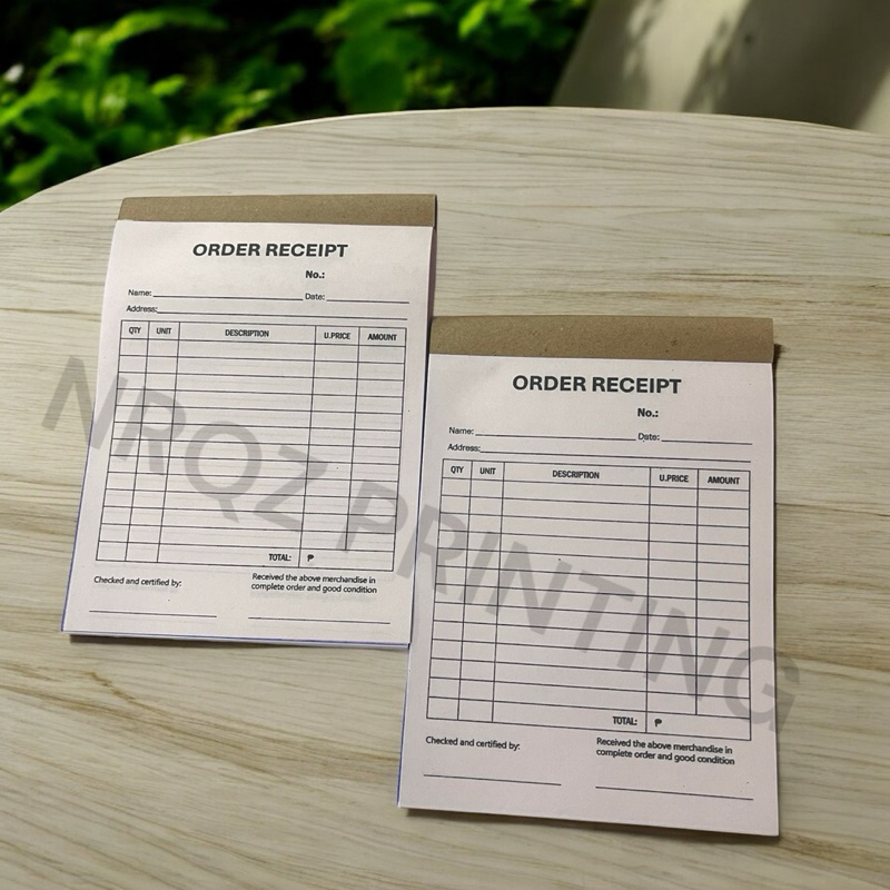 GENERIC SMALL ORDER RECEIPT CARBONIZED (duplicate) | Shopee Philippines