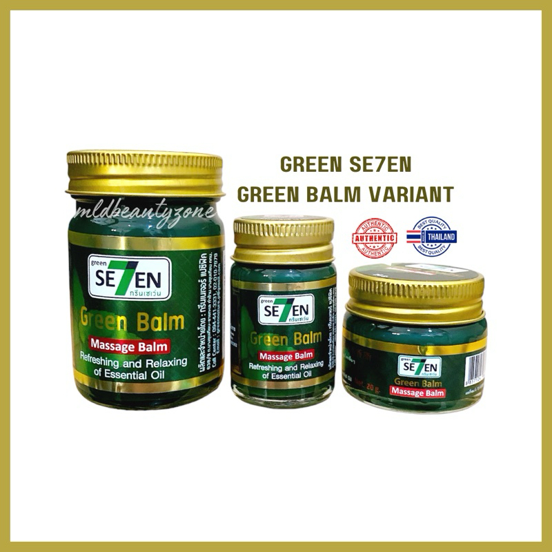 Original GREEN SE7EN Massage Balm 50g Green Variant (Made in Thailand ...