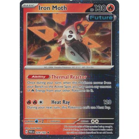 Pokemon TCG - IRON MOTH 028/182 Rare Holo/Reverse - Paradox Rift ...