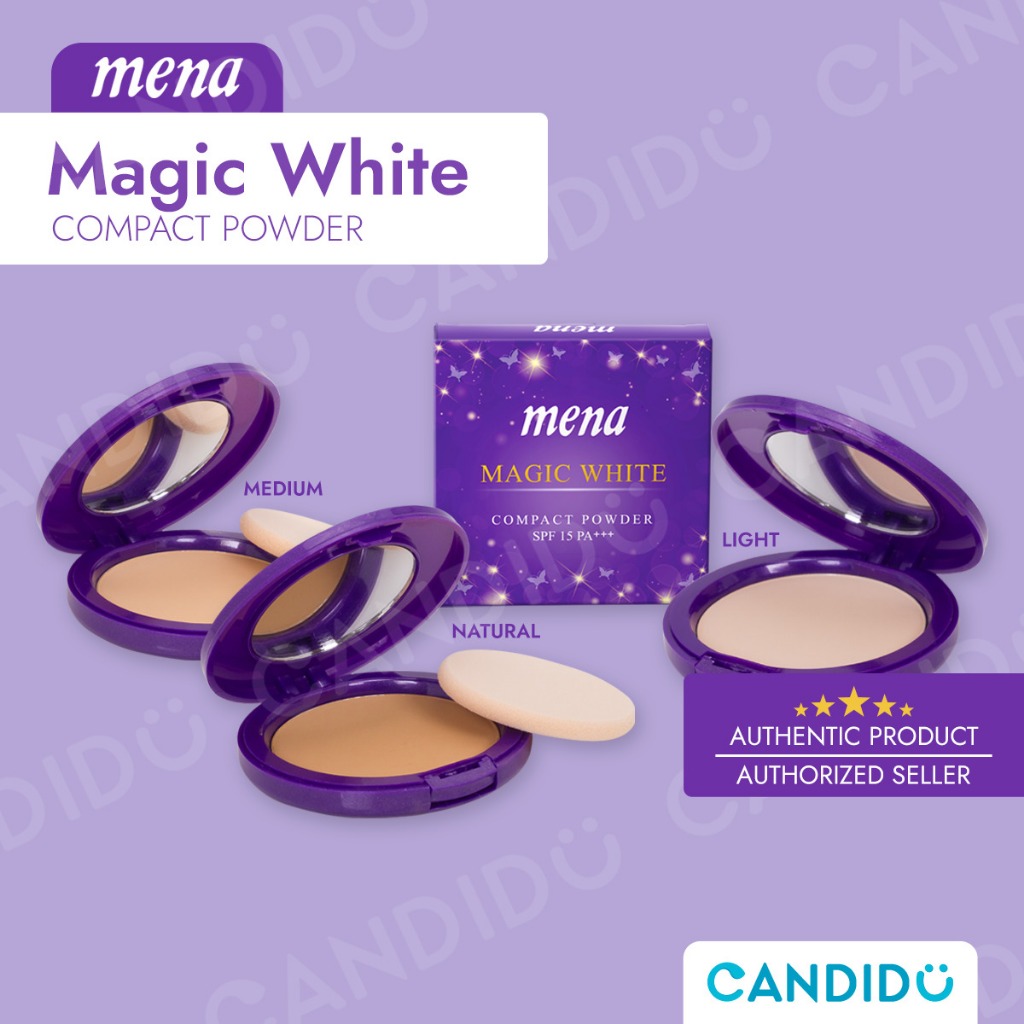 Mena Magic White Compact Powder with SPF 15 PA++ Make Up 12g - CandidU ...