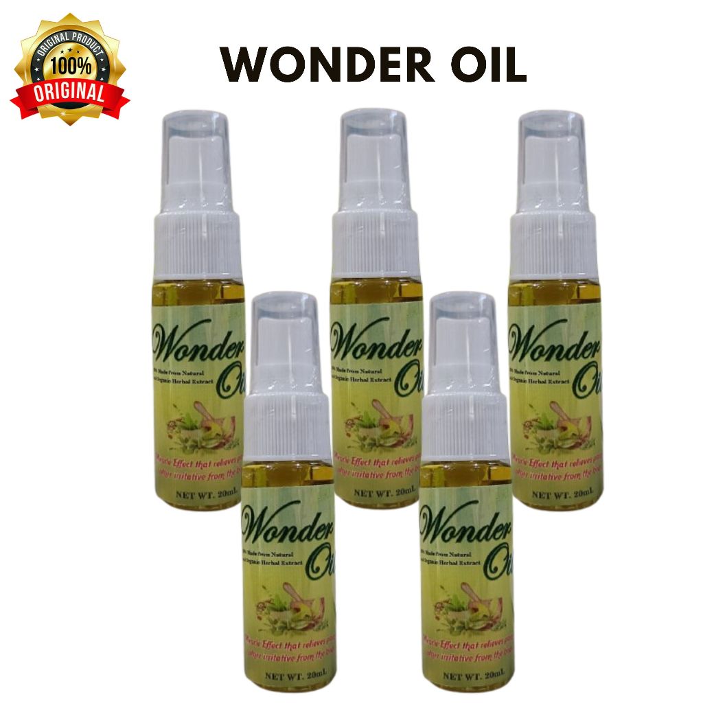 100% Authentic Wonder Oil 100 percent Natural New Packaging (5 bottles ...