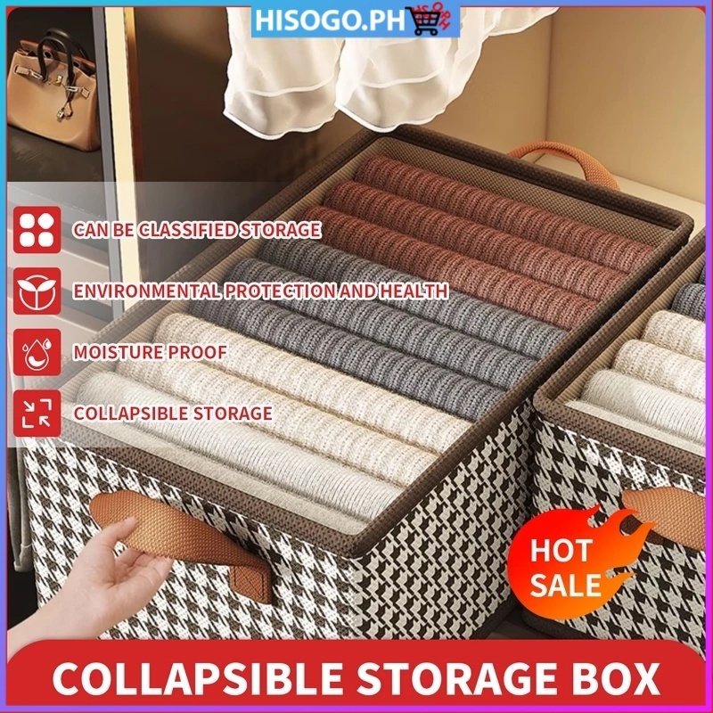 Household Storage Box with cover for Clothes Foldable Large Clothes ...