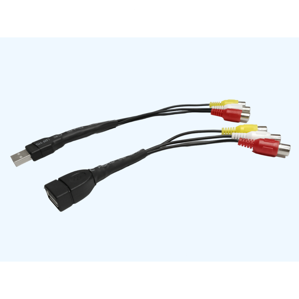 PC PO USB 2.0 to 3-RCA FEMALE AV COMPOSITE ADAPTER CABLE CORD FOR TV/PC ...