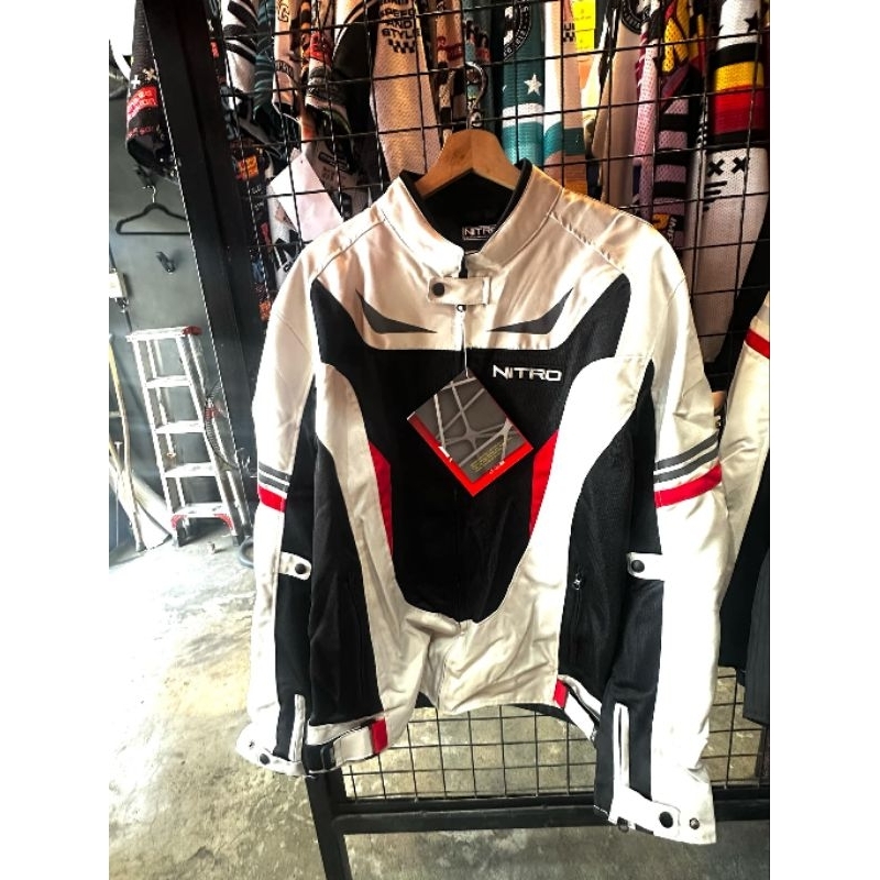 Riding nitro jacket JK-109 white/black | Shopee Philippines
