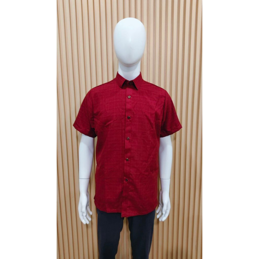 ZYMONS PLAIN MAROON POLO BARONG JULIA FABRIC | Shopee Philippines