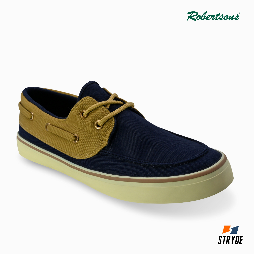 Robertsons Canvas Men's Shoes Antwan Navy Khaki | Shopee Philippines