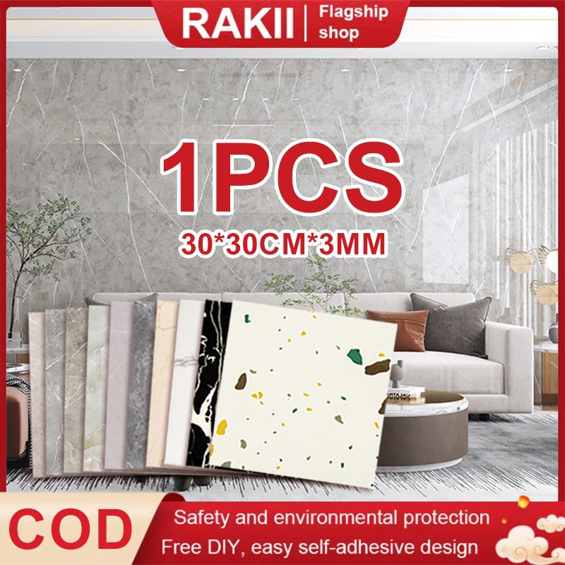 3D Marble Stickers 30*30cm waterproof wallpaper for bathroom PVC tiles ...