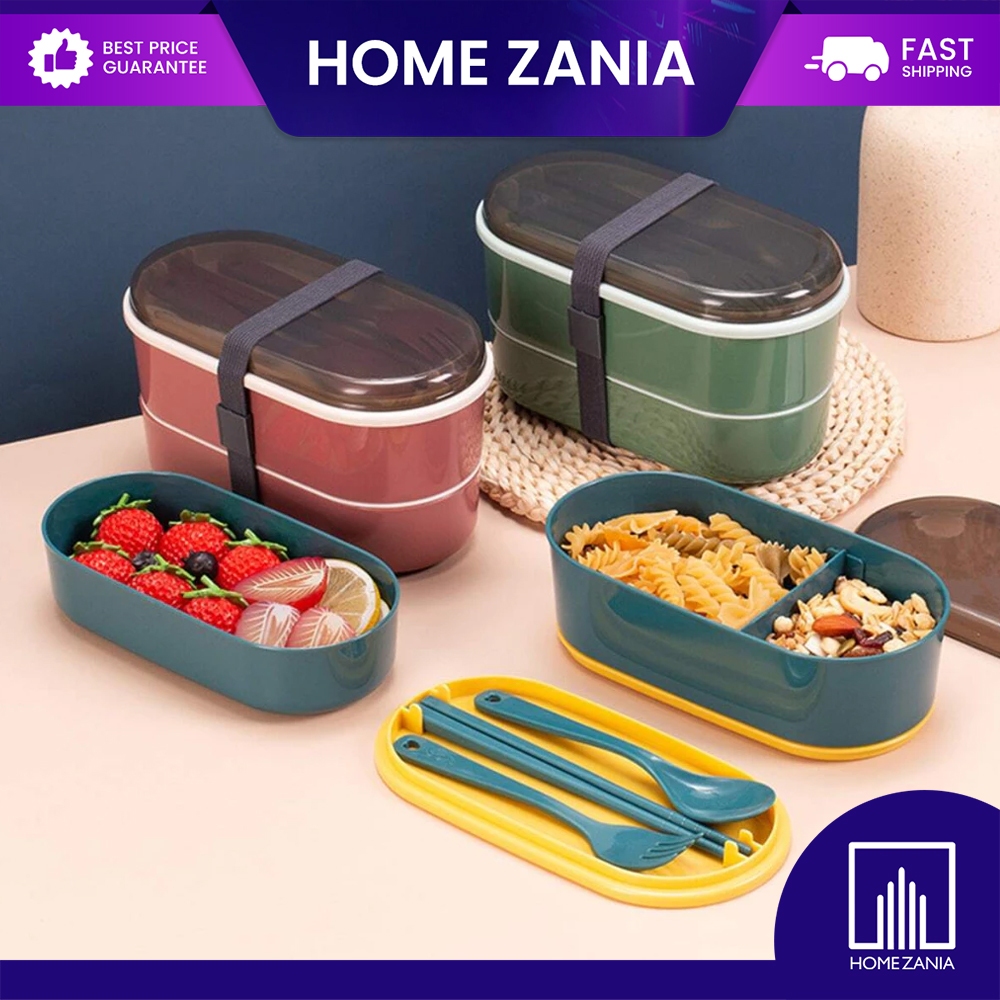 Home Zania Japanese Bento Box Lunch Box Compartment Storage with Spoon ...