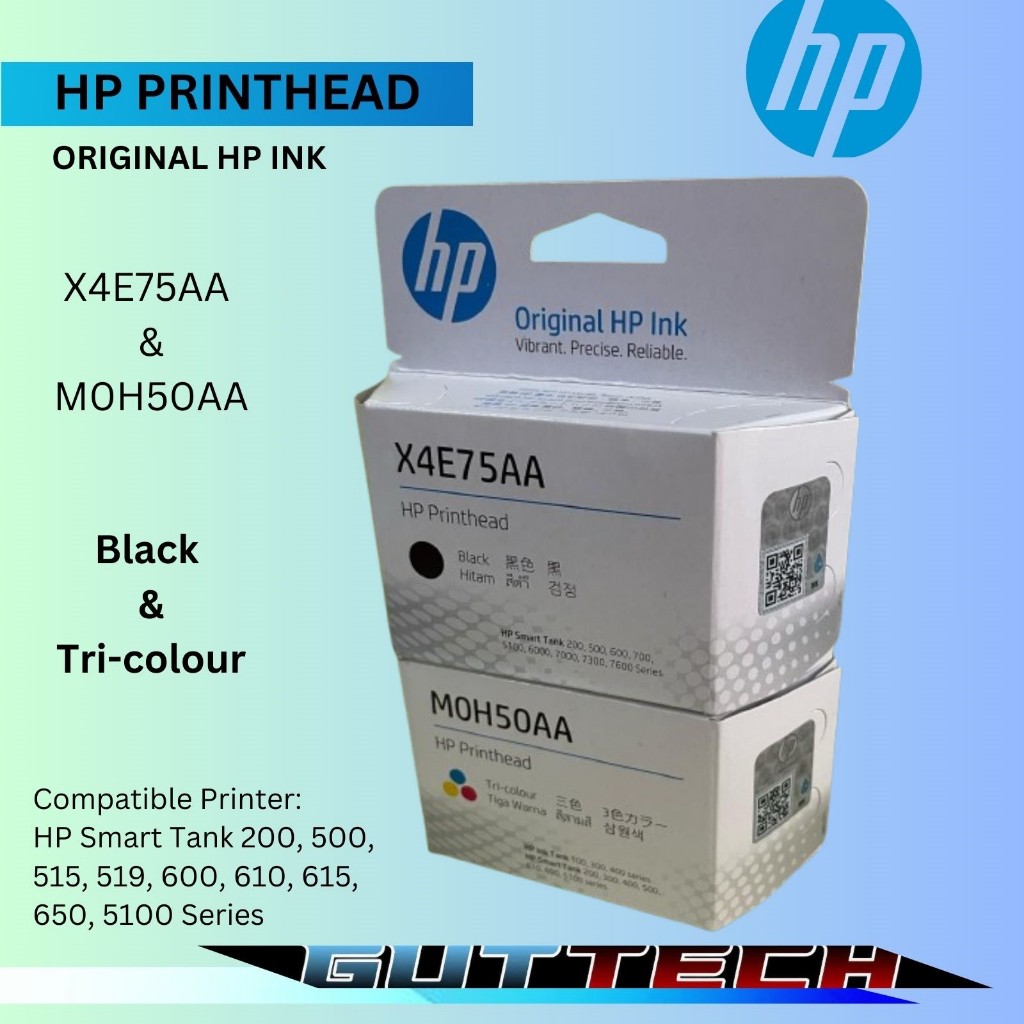 HP Printhead X4E75AA Black | M0H50AA Tri-Colour For HP Smart Tank and ...
