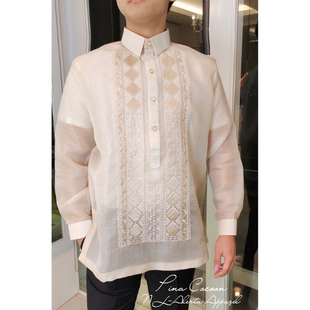 MENS BARONG TAGALOG PURE EMBROIDERED (MADE WITH HIGH QUALITY PINA ...