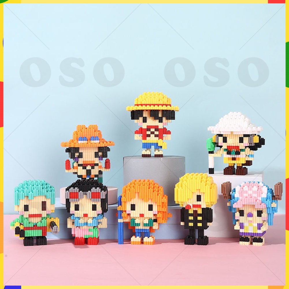 Mini Building Blocks One Piece Luffy Assembly Building Block Toys Mini ...