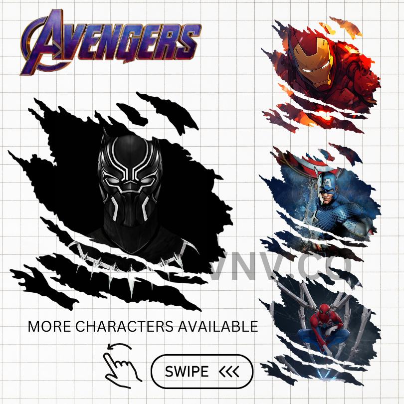 Avengers Marvel Waterproof Vinyl Scratch Sticker for Laptop, Tumbler ...