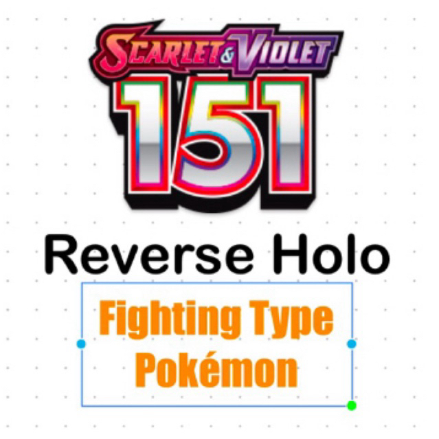 Reverse Holo 151 Fighting Type from Scarlet and Violet Set First ...