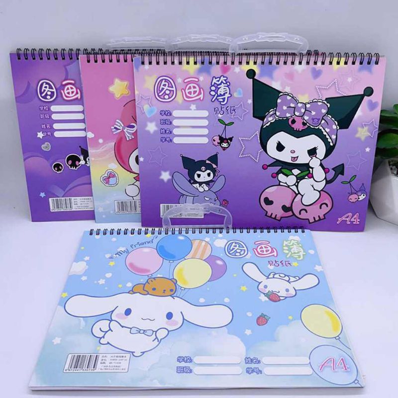 Sanrio character design drawing pad with handle and sticker for kids ...