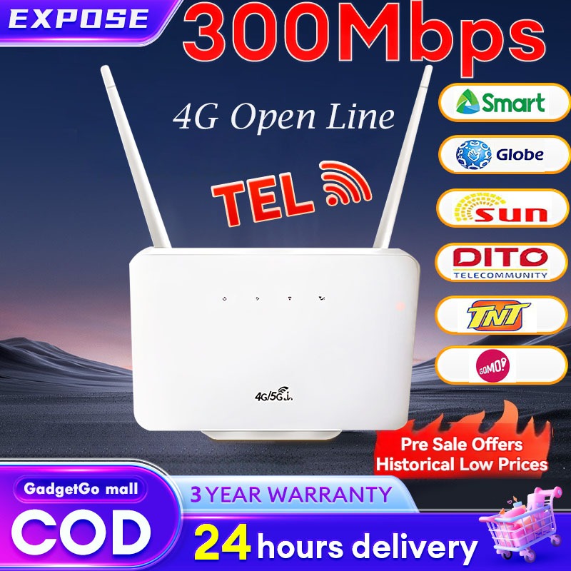 EXPOSE 5G Router 300Mbps Sim Card Modem Dual Band A30 Wi-Fi6 Router ...