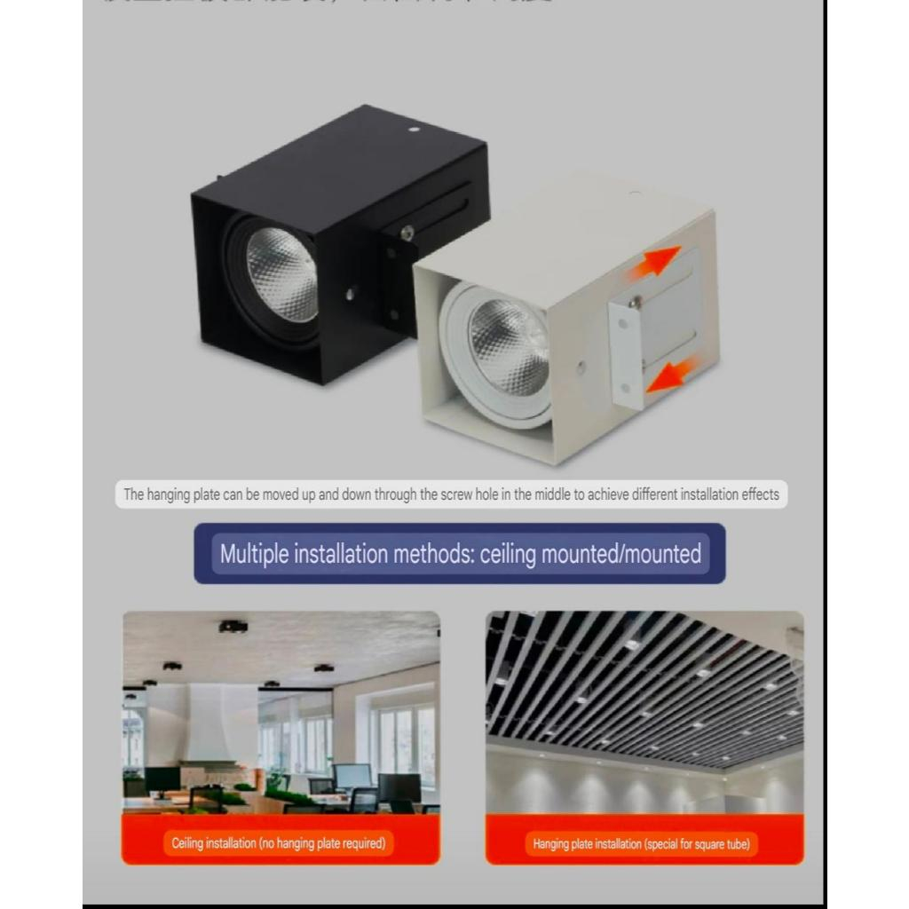 Aluminum square ceiling dedicated LED lamp square downlight spotlight ...