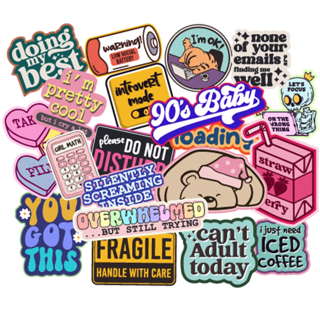 20 pcs Sticker Pack Funny Office Working Theme Memes for Laptop and ...