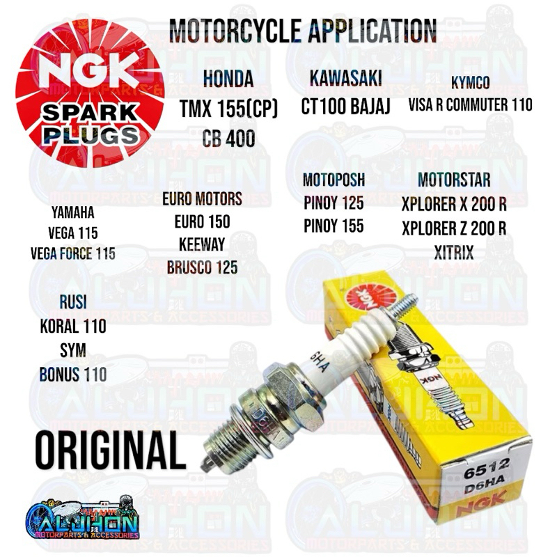 ORIGINAL NGK SPARK PLUG BMP6A / C7HSA / D8EA / CPR6EA-9 / D6HA / B7ES ...