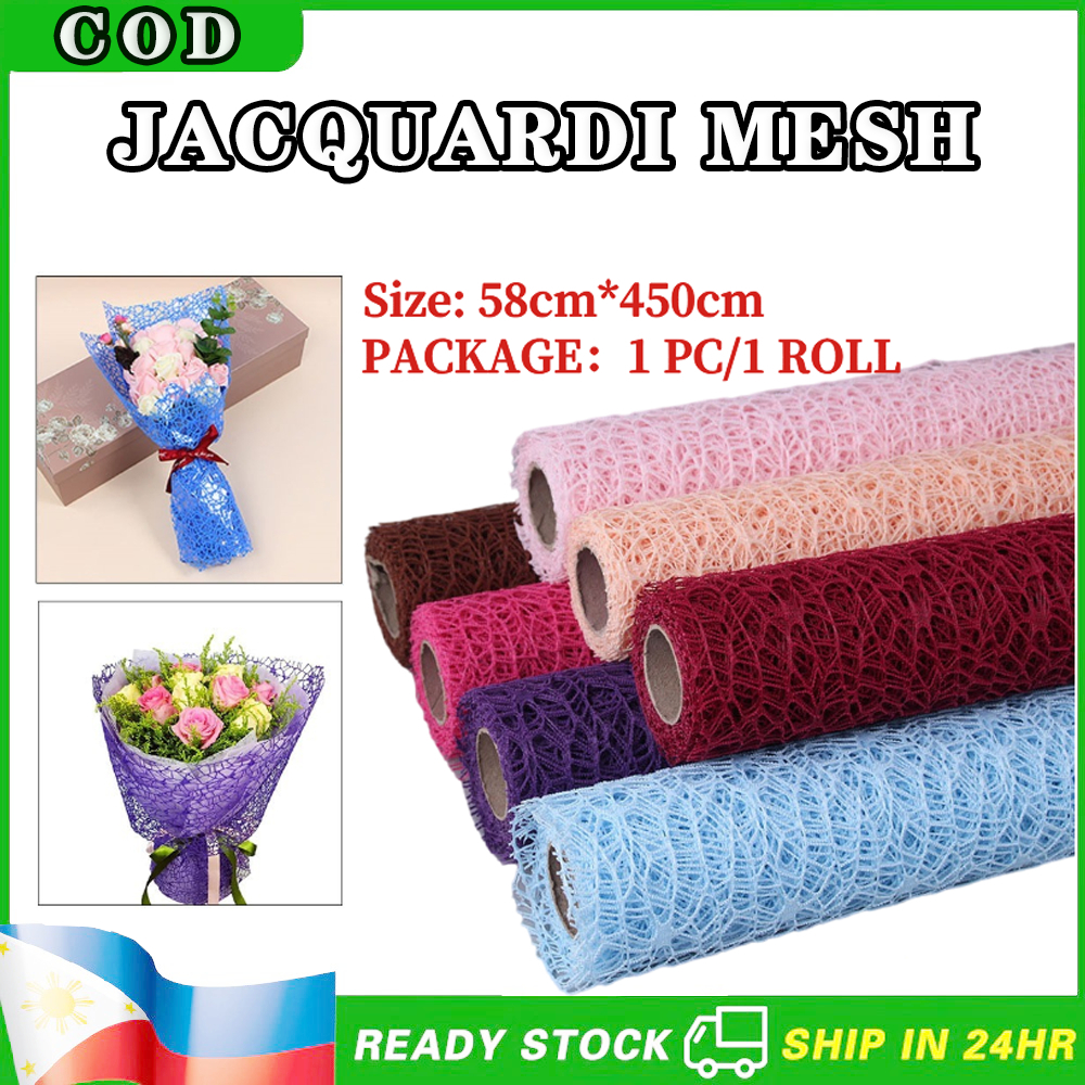 1 Roll Flower Wrapping Gauze Square Mesh Bouquet Wrapping Paper ...