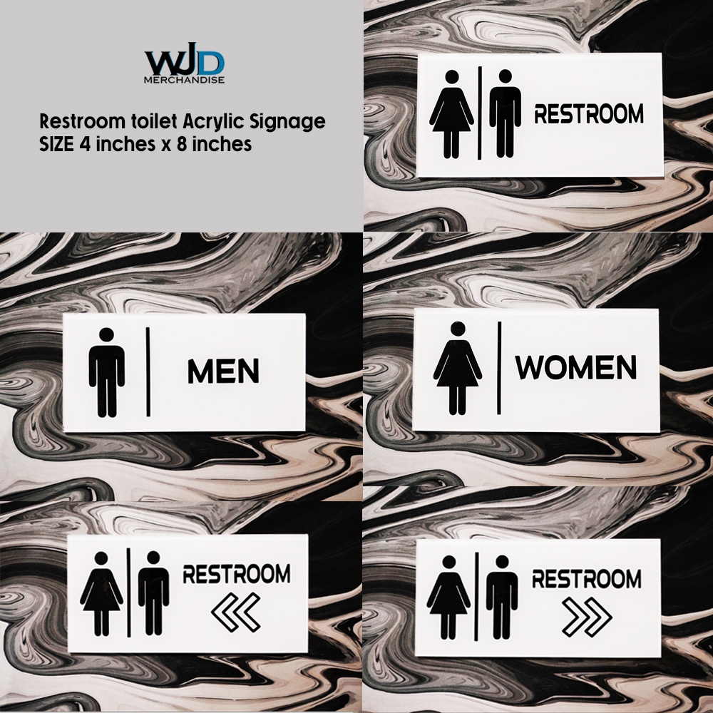 Restroom sign Toilet sign Acrylic Plate Mens toilet Womens toilet ...
