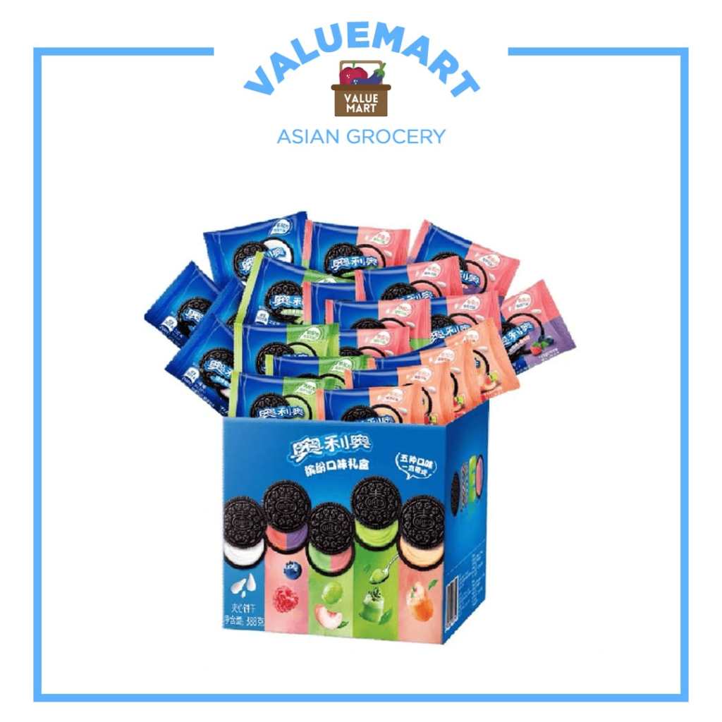 Oreo 5-Flavor Gift Box (Yogurt, Peach, Raspberry + Blueberry, Green ...