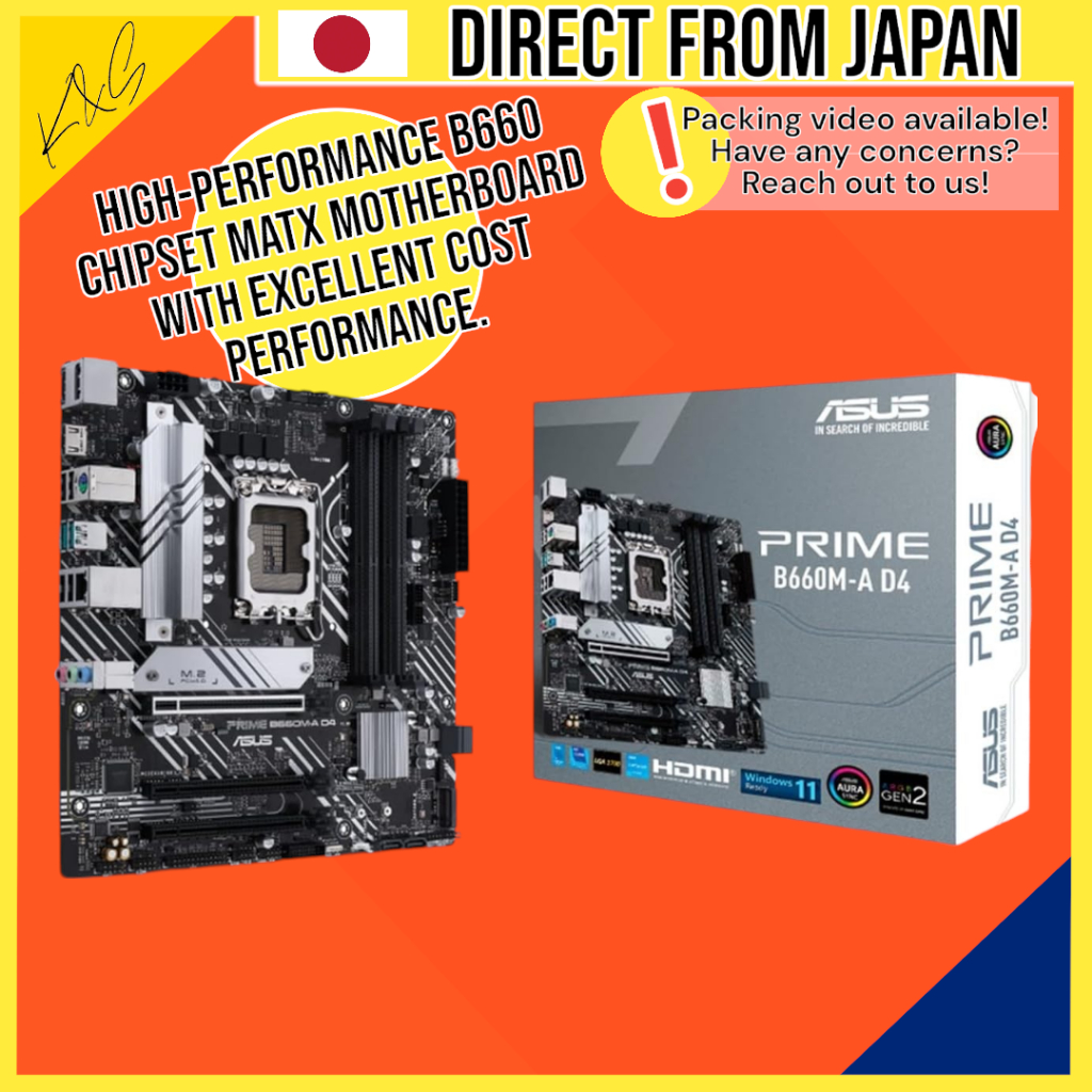 ASUS PRIME B660M-A D4 Motherboard LGA1700 mATX B660 DDR4 PCIe 4.0 for ...