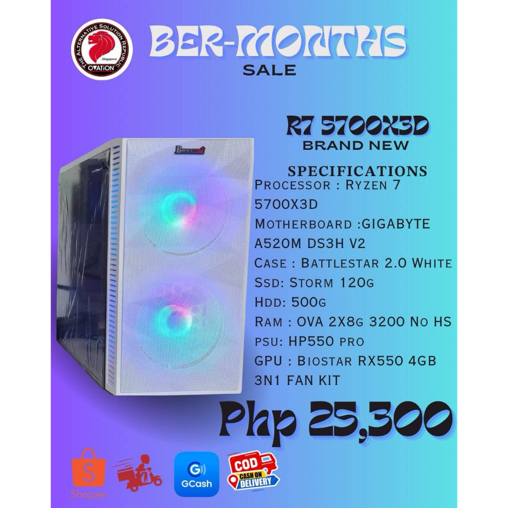RYZEN 7 5700X3D SYSTEM UNIT | Shopee Philippines