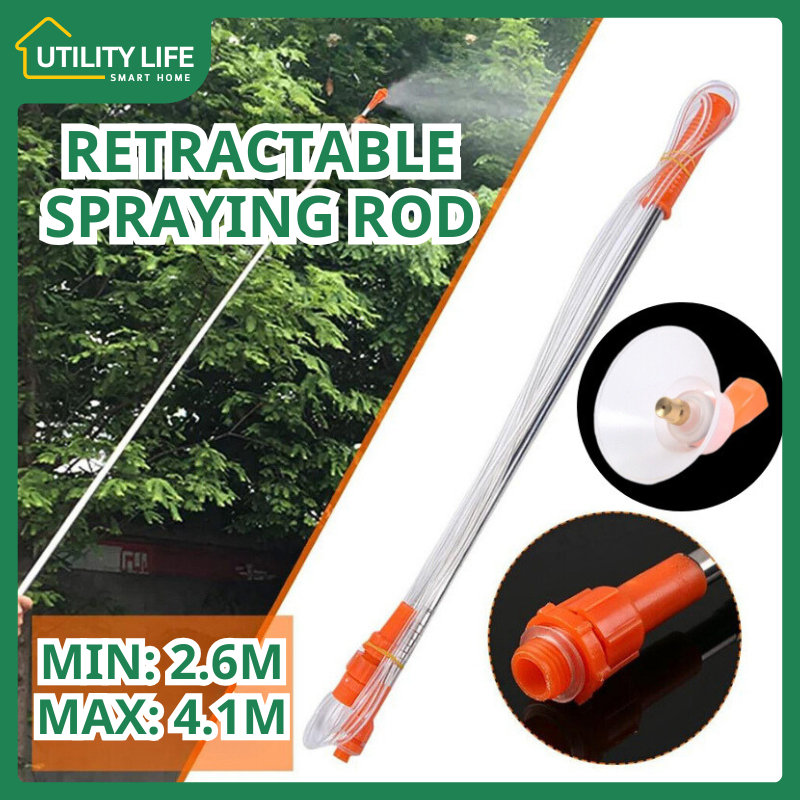 3.6m Retractable Spraying Rod Hand Pressure Sprayer Extension Bar Spray ...